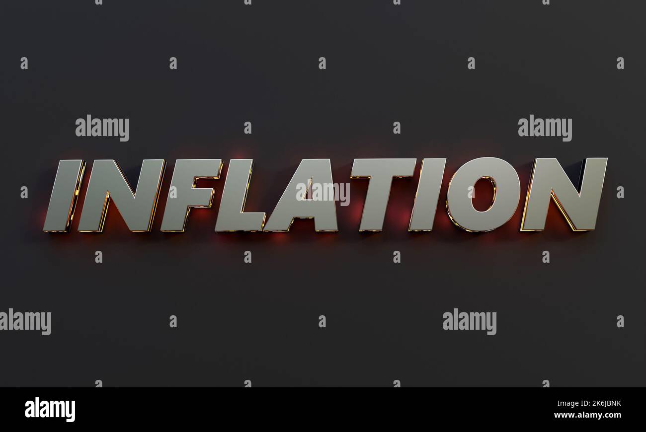 Inflation art concept. 3D Rendering Stock Photo - Alamy