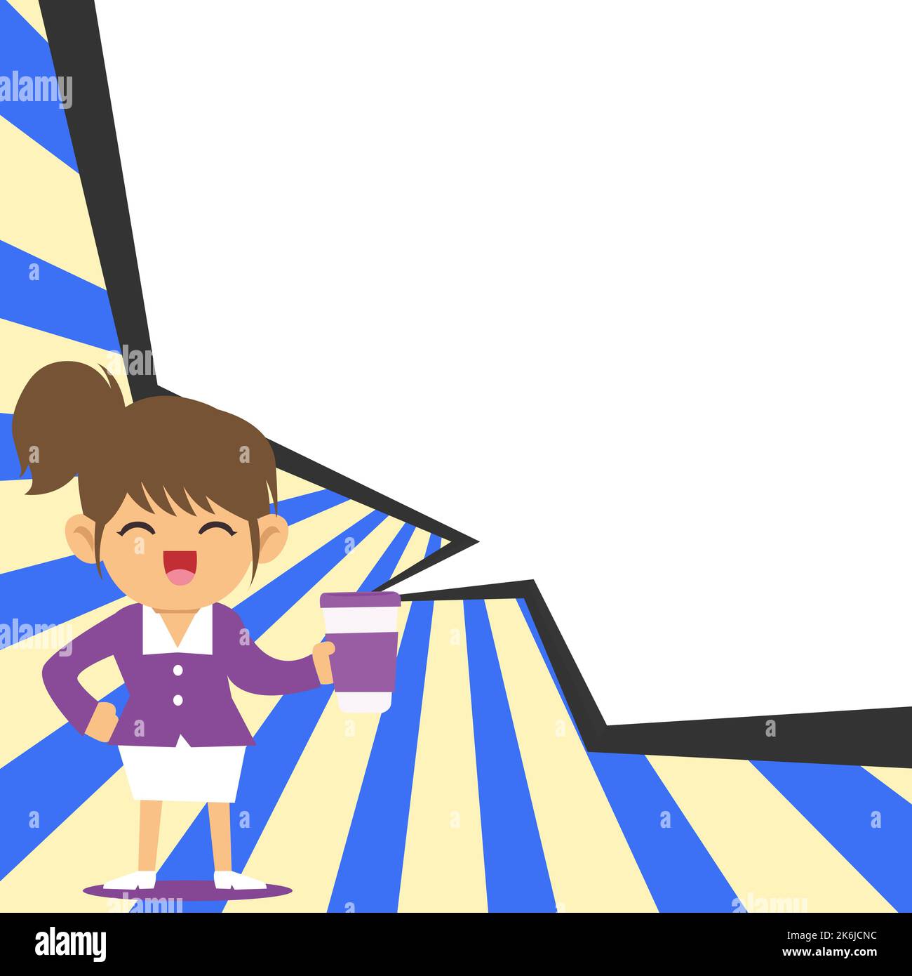 Instructor Drawing Pointing Stick On Empty Whiteboard While Holding Cup ...