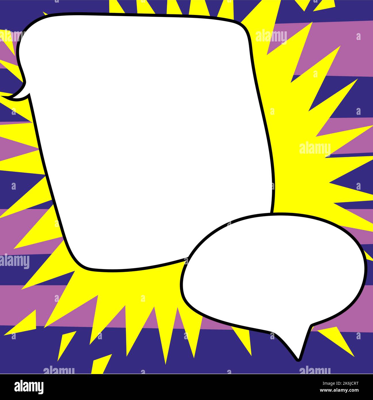 Comic Blank Speech Bubble With Copy Space Over Circular Color ...