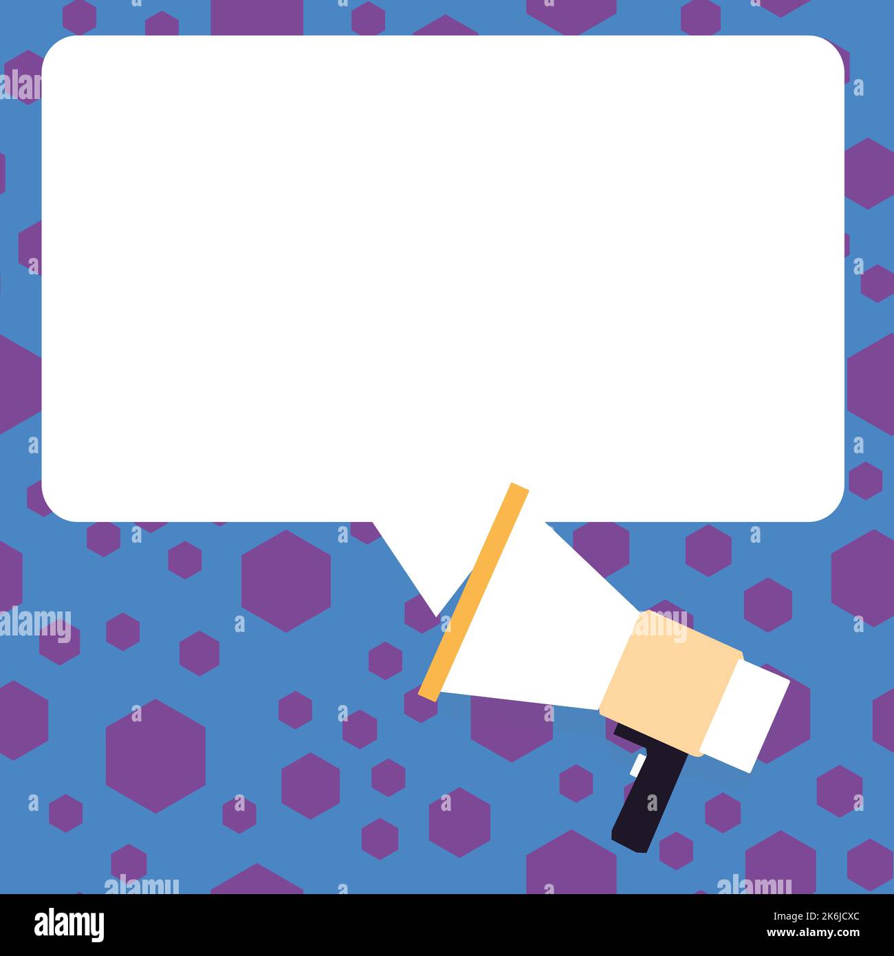 Drawing With Conversation Bubble Showing New Announcement. Speech ...