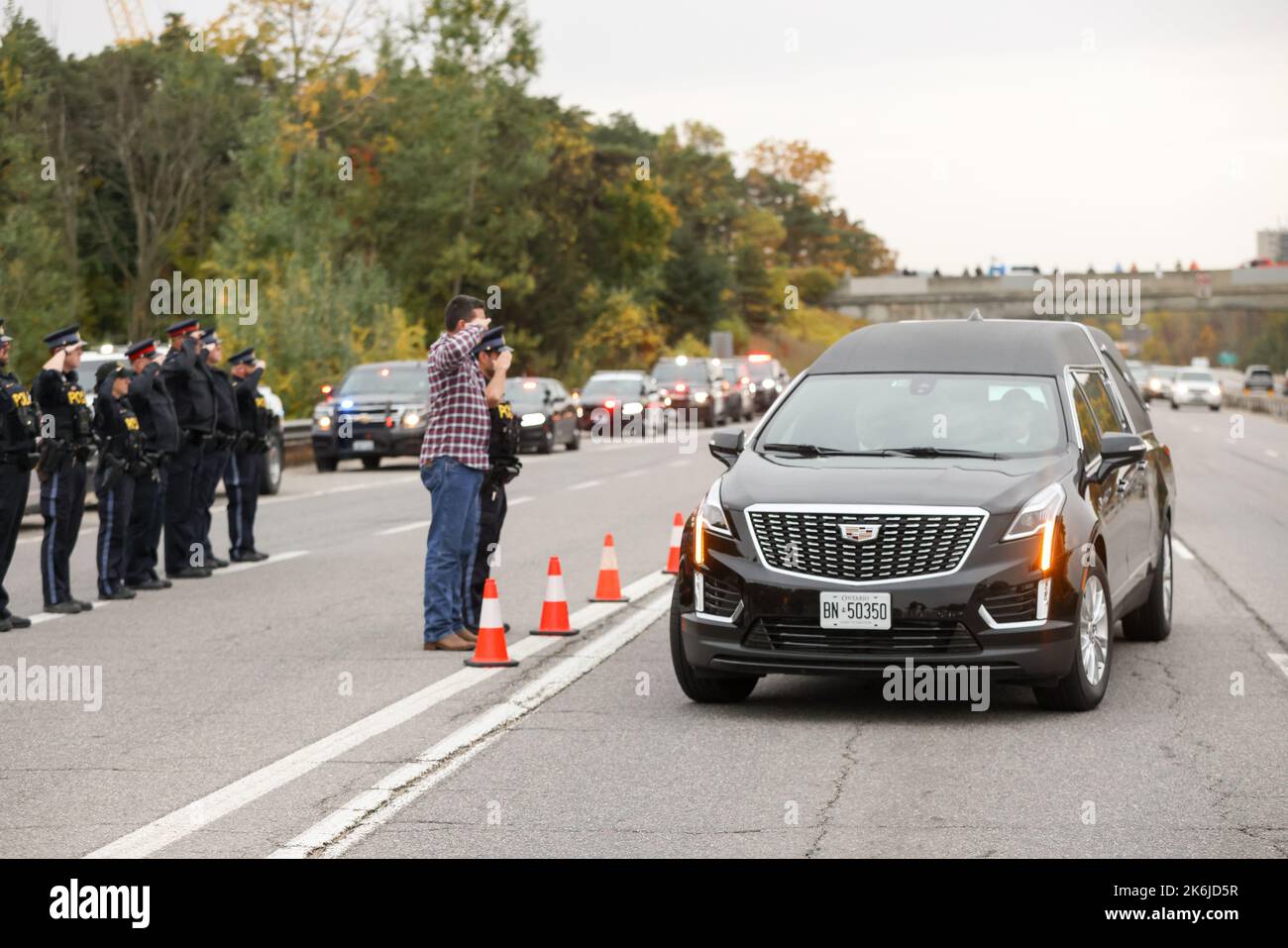 Canada. 14th Oct, 2022. Ontario Provincial Police officer Adam McCourt ...