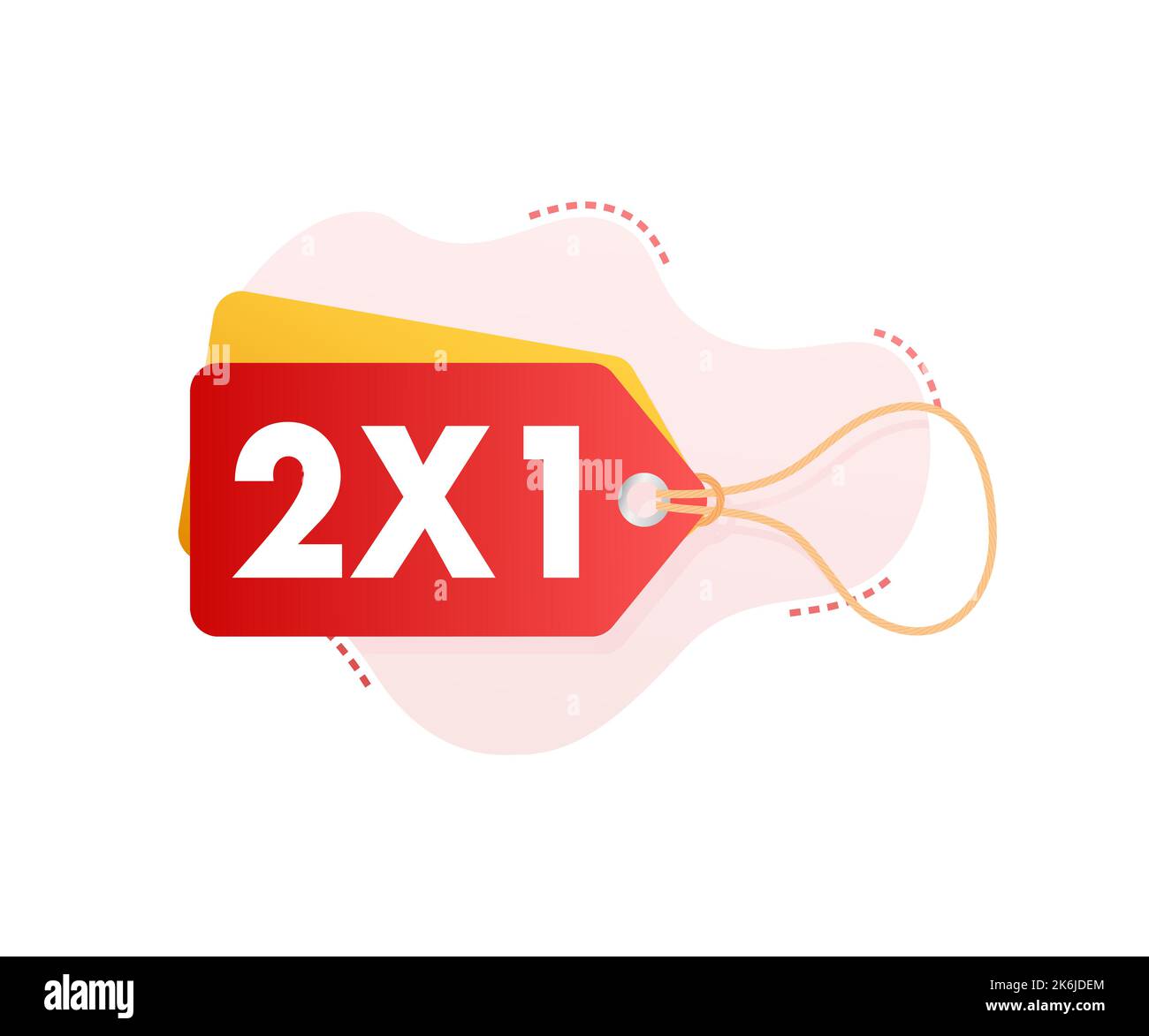 Offer Labels Paper self adhesive supermarket. 2x1 - price tag. Vector ...