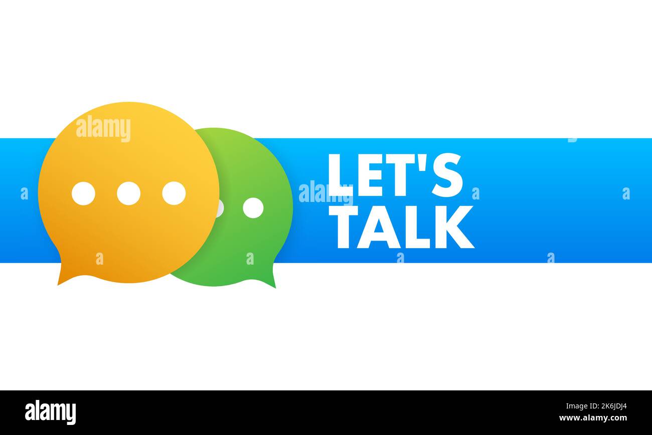 let s talk Dialog, chat speech bubble. Marketing concept Stock Vector ...