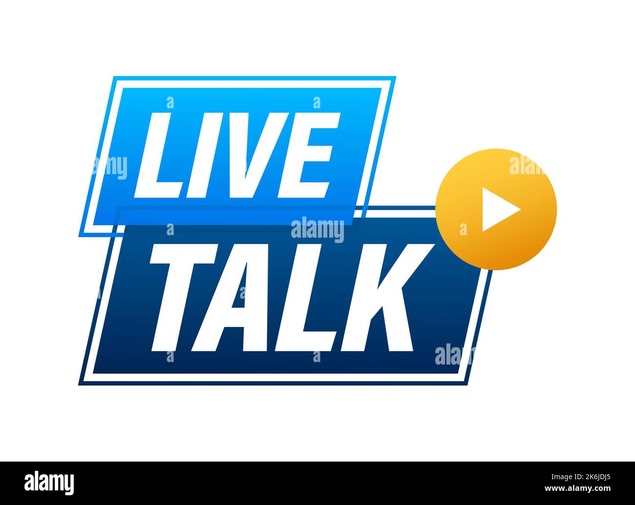 Live talk. Element for broadcasting. Video stream icon. Vector stock ...