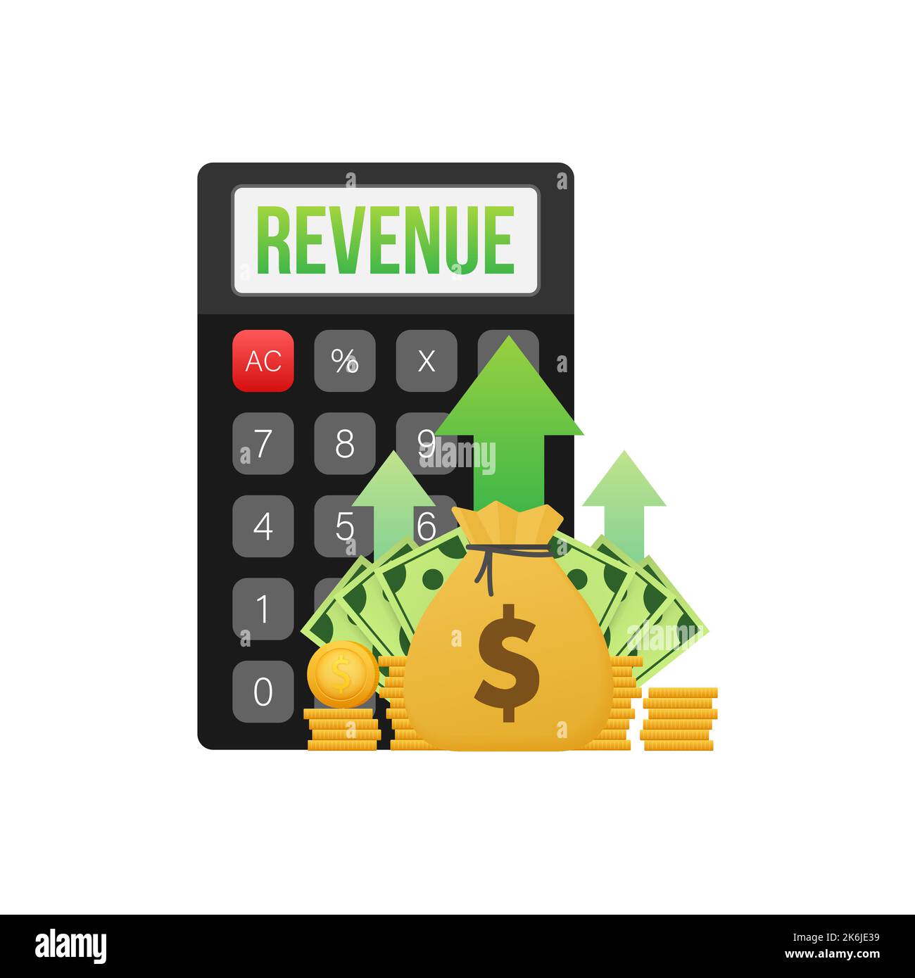 Revenue growth increasing graph. High interest rate. Vector stock illustration Stock Vector ...