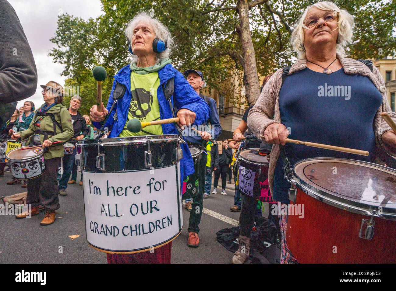 London UK. 14 October 2022 . Activists from Extinction Rebellion ...