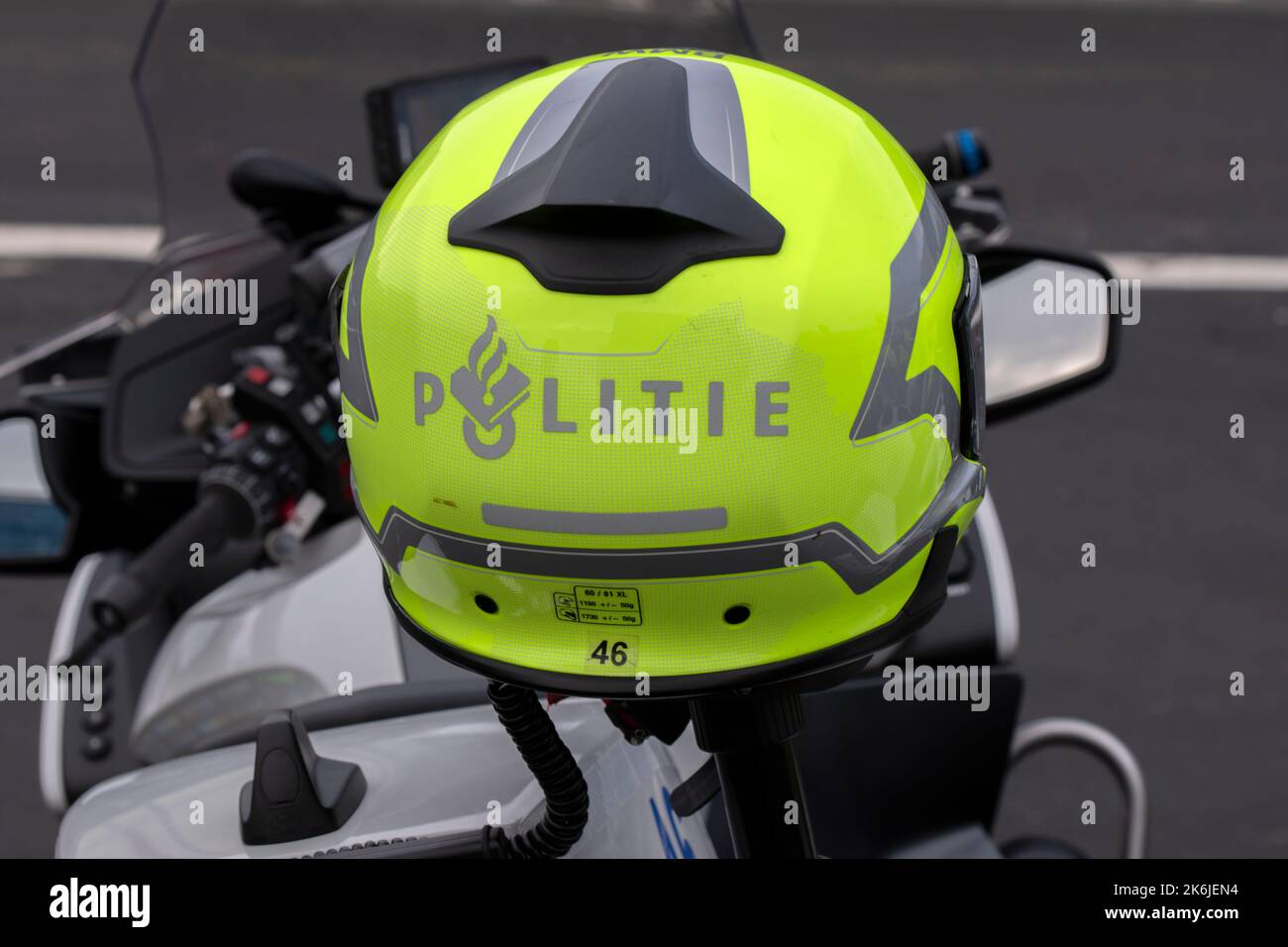 Police Motor Helm At Amsterdam The Netherlands 10-10-2022 Stock Photo ...