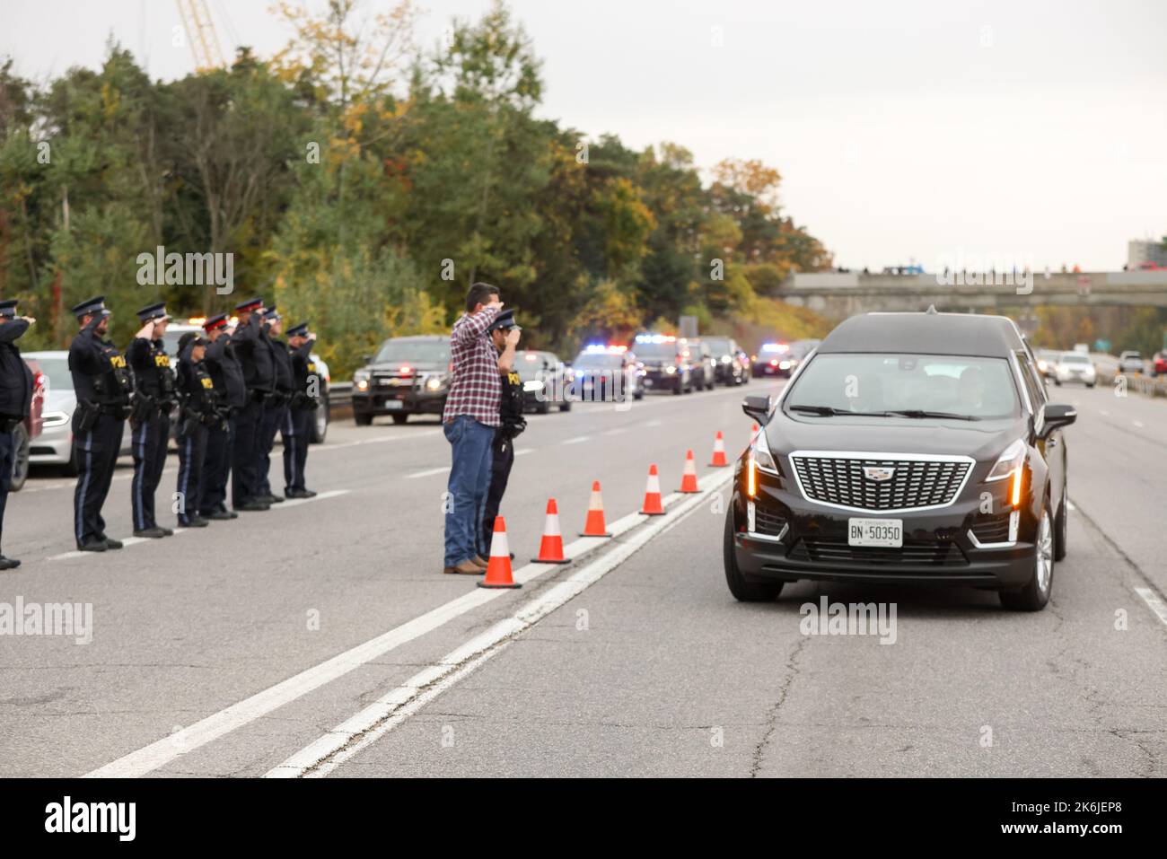 Canada. 14th Oct, 2022. Ontario Provincial Police officer Adam McCourt ...