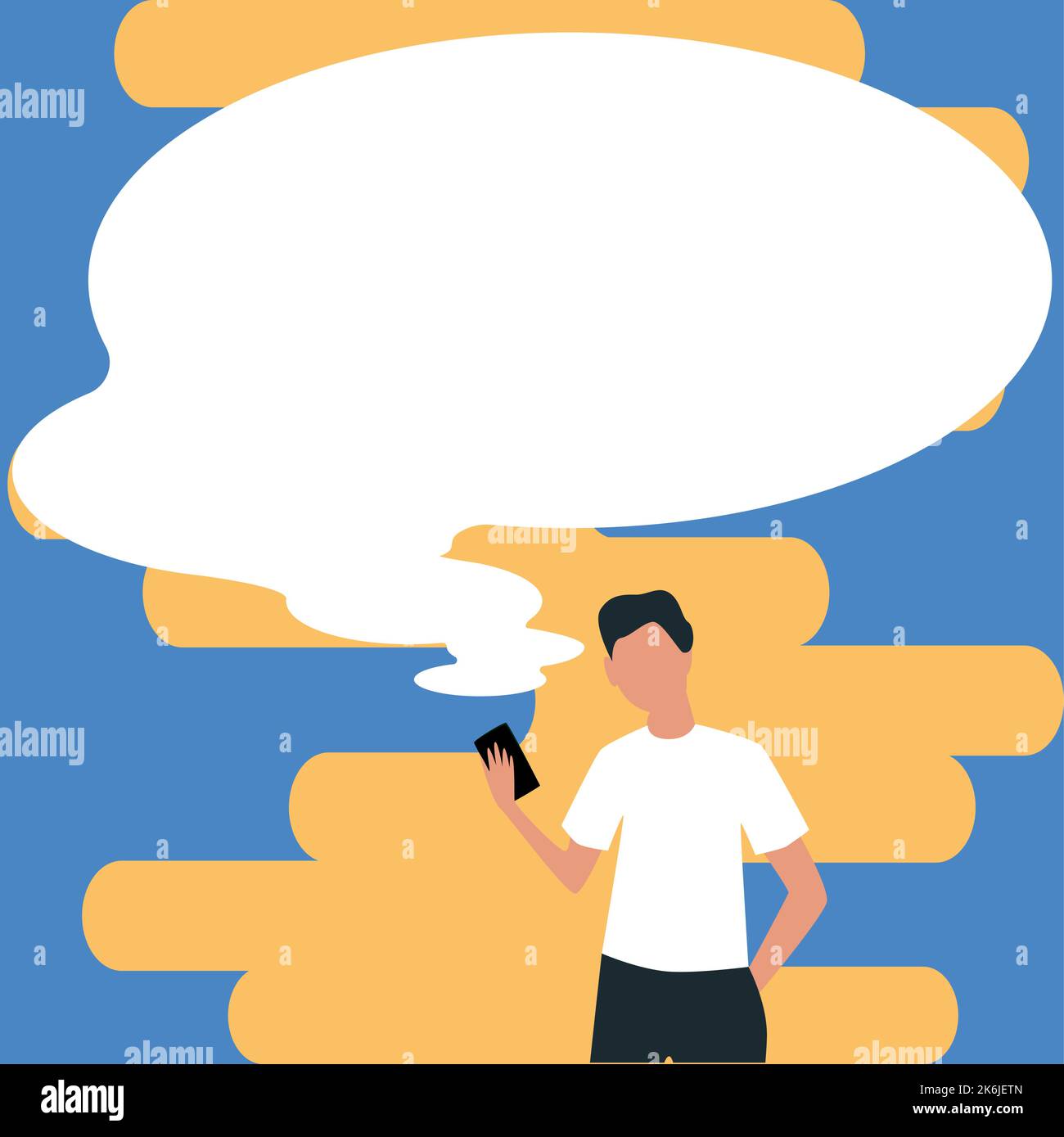 Drawing With Conversation Bubble Showing New Announcement. Speech ...