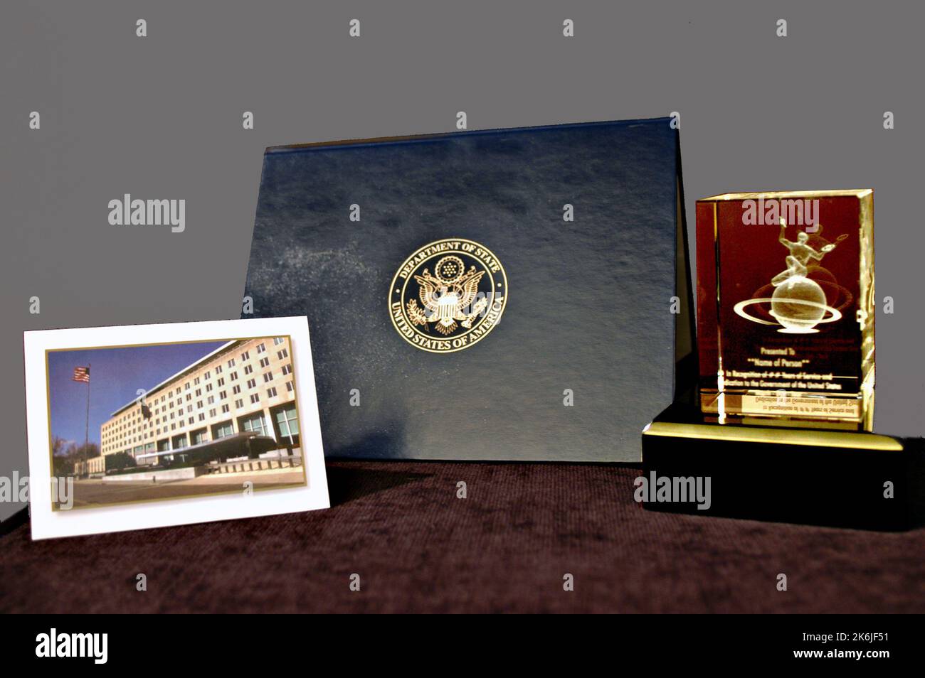 Closeups, for State Magazine, of official gifts bestowed during ...