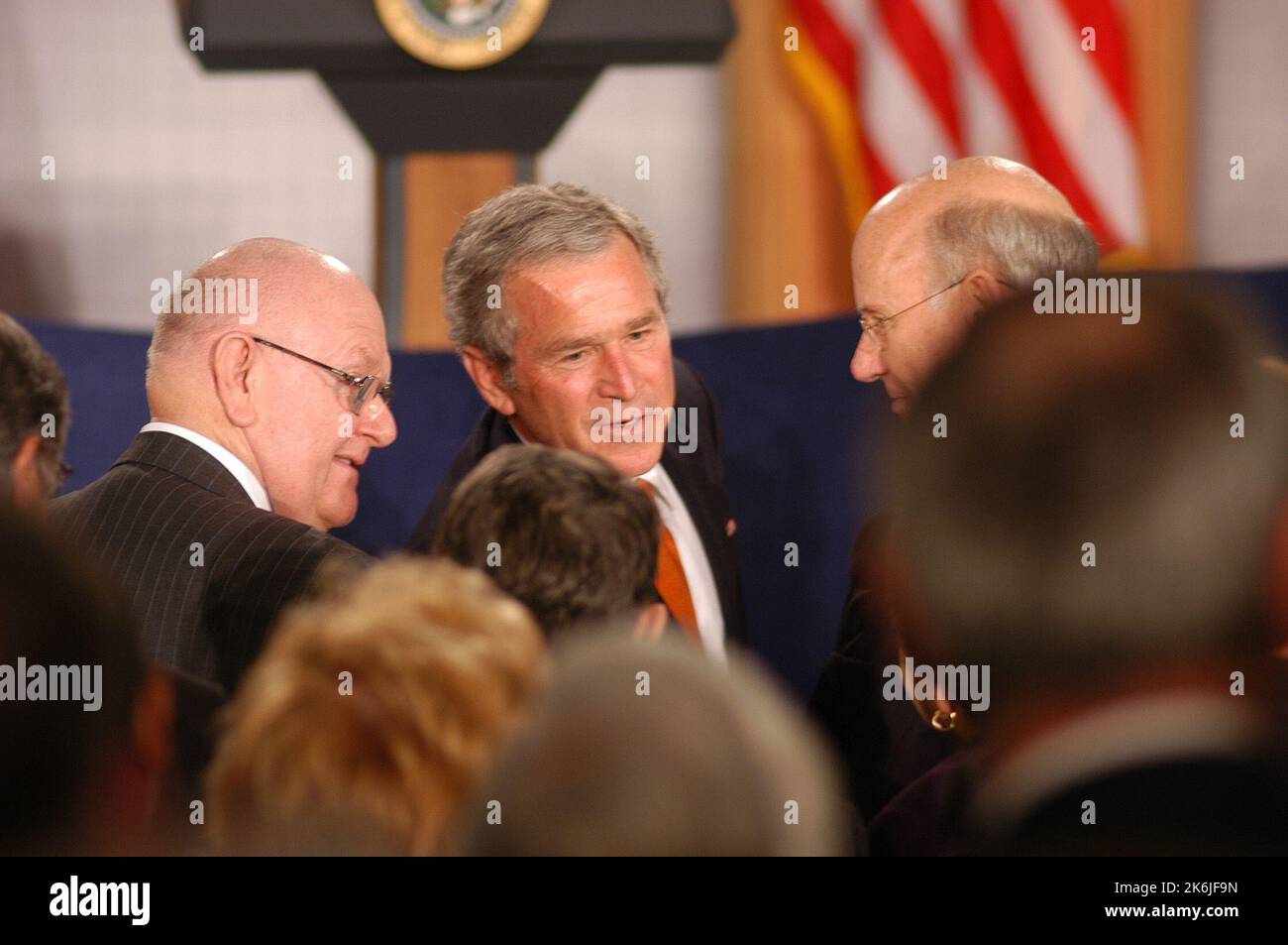 President George Bush addressing Summit of U.S. University Presidents ...