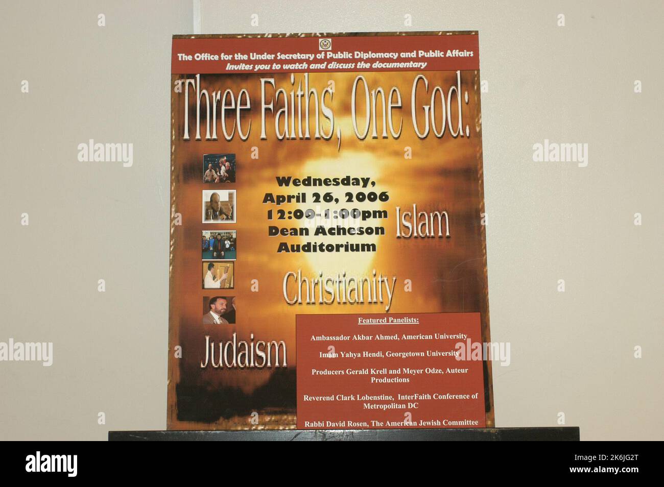 Interfaith program sponsored by Under Secretary for Public Diplomacy ...