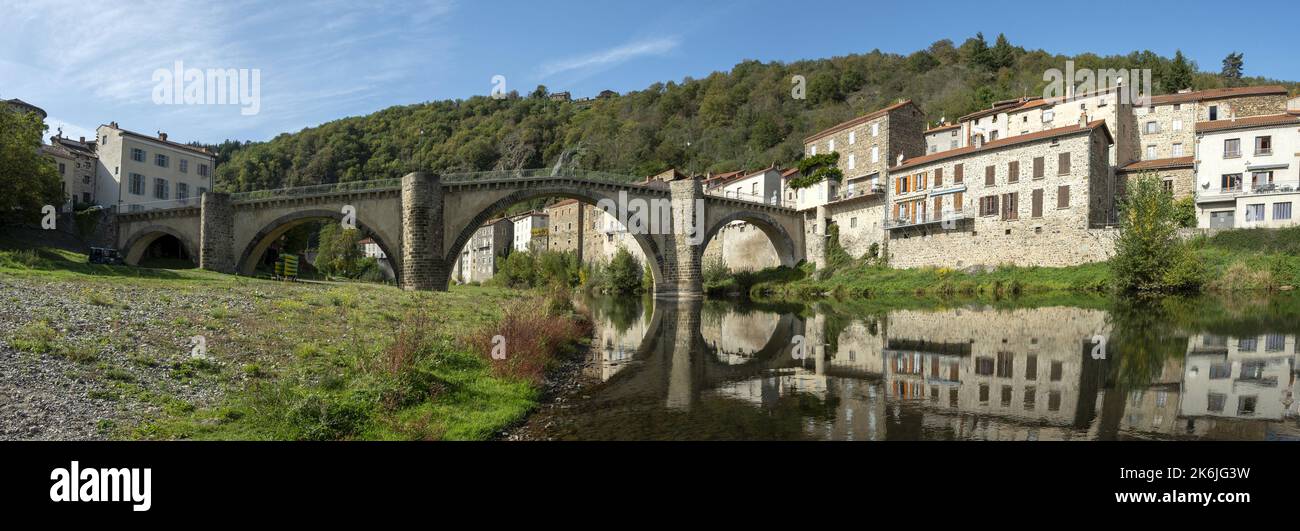 Lavoute Chilhac labelled Les Plus Beaux Villages de France, Arch bridge ...