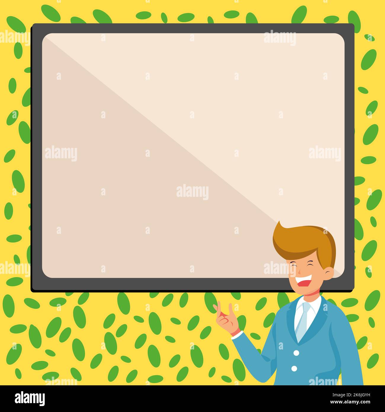 Instructor Drawing Pointing Stick On Empty Whiteboard While Holding Cup ...