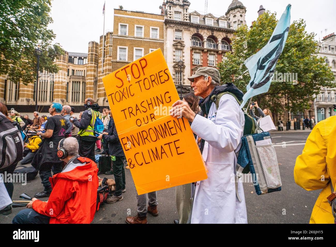 London UK. 14 October 2022 . Activists fromExtinction Rebellion ...