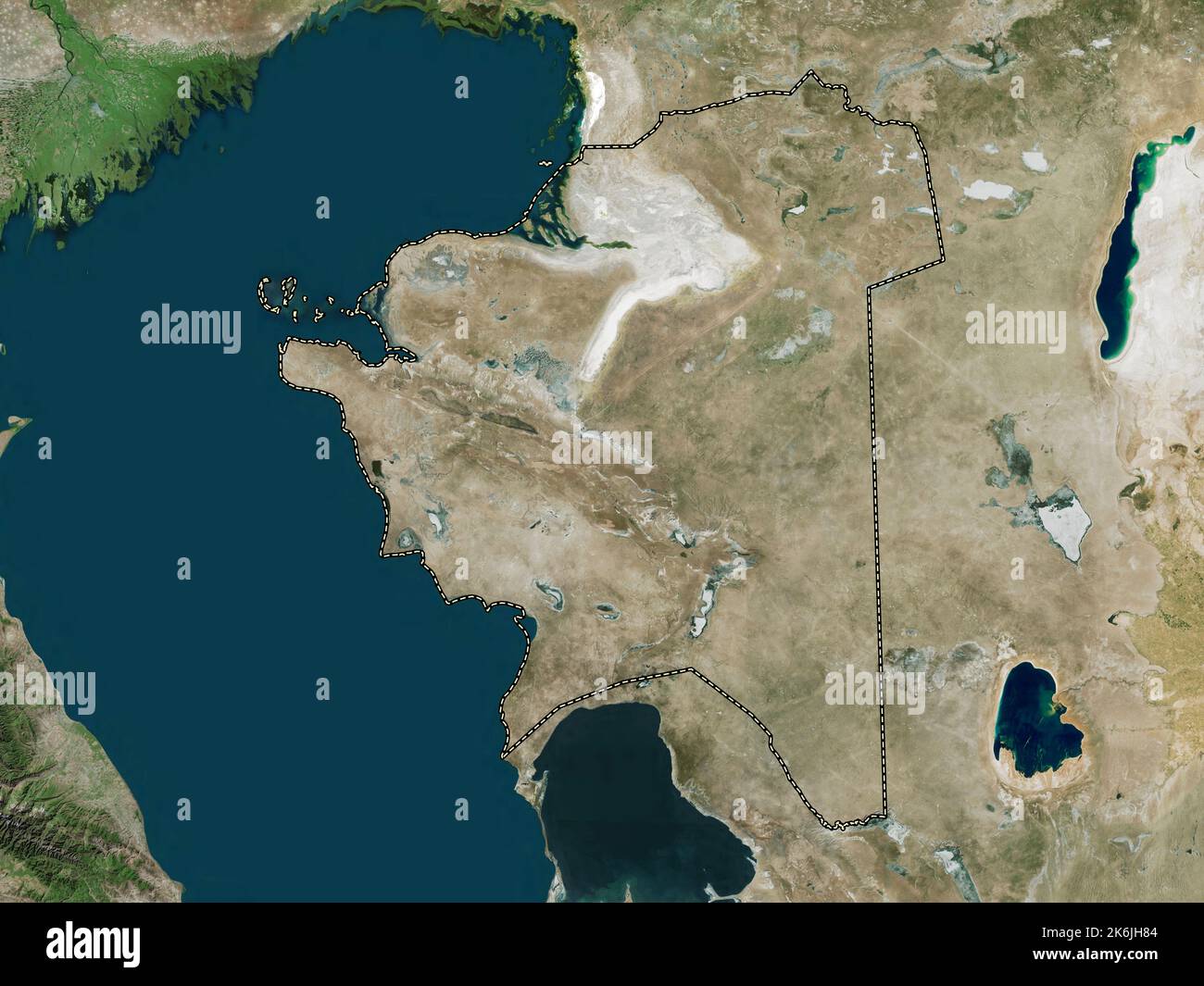 Mangghystau, region of Kazakhstan. High resolution satellite map Stock Photo - Alamy