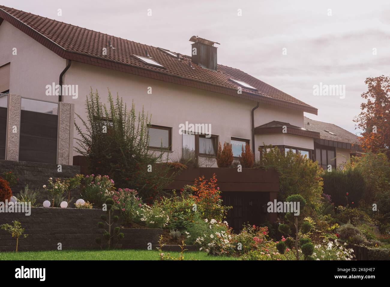 Traditional Small House With Beautiful Outdoor Decor Facade In Germany ...