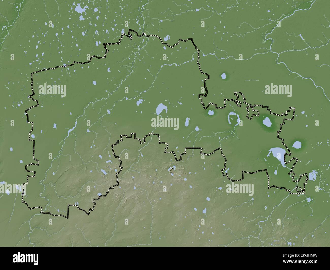 North Kazakhstan, region of Kazakhstan. Elevation map colored in wiki ...