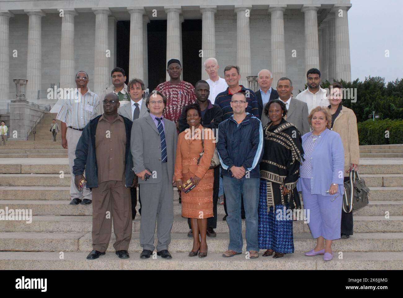 World Presidents' Organization business leaders posing for group ...