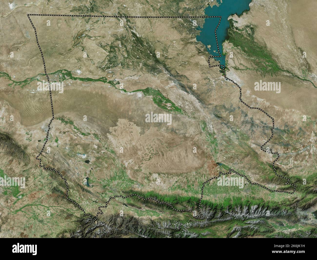 Zhambyl, region of Kazakhstan. High resolution satellite map Stock ...