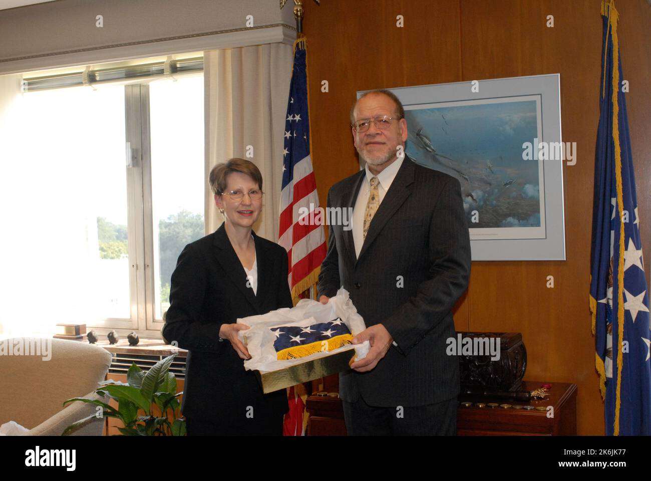 Flag ceremony for Margaret McMillion, former U.S. Ambassador to Rwanda ...