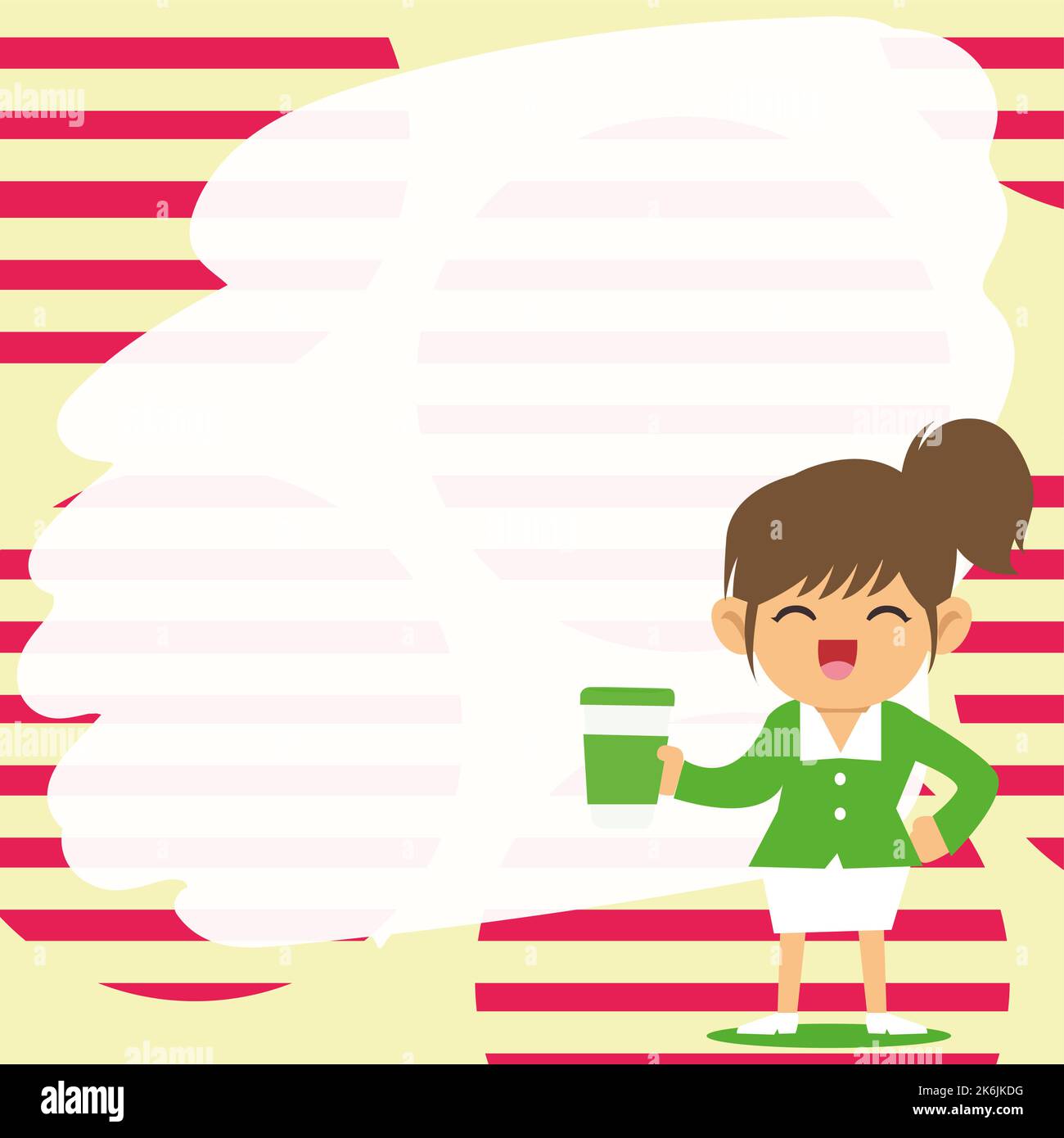 Instructor Drawing Pointing Stick On Empty Whiteboard While Holding Cup ...