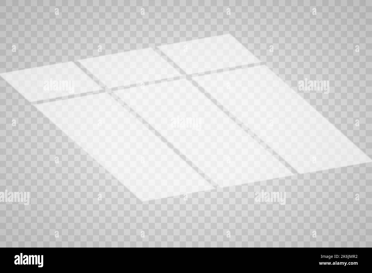 Overlay shadow effect. Transparent overlay window and blinds shadow ...
