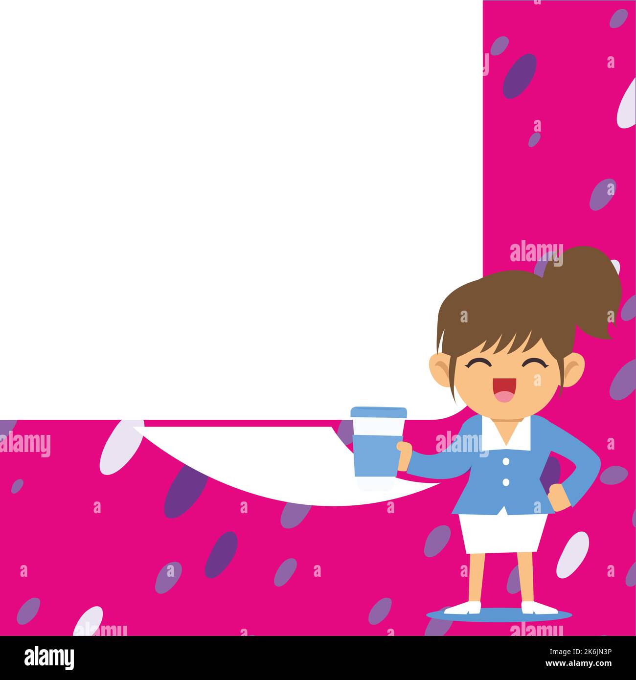 Instructor Drawing Pointing Stick On Empty Whiteboard While Holding Cup ...