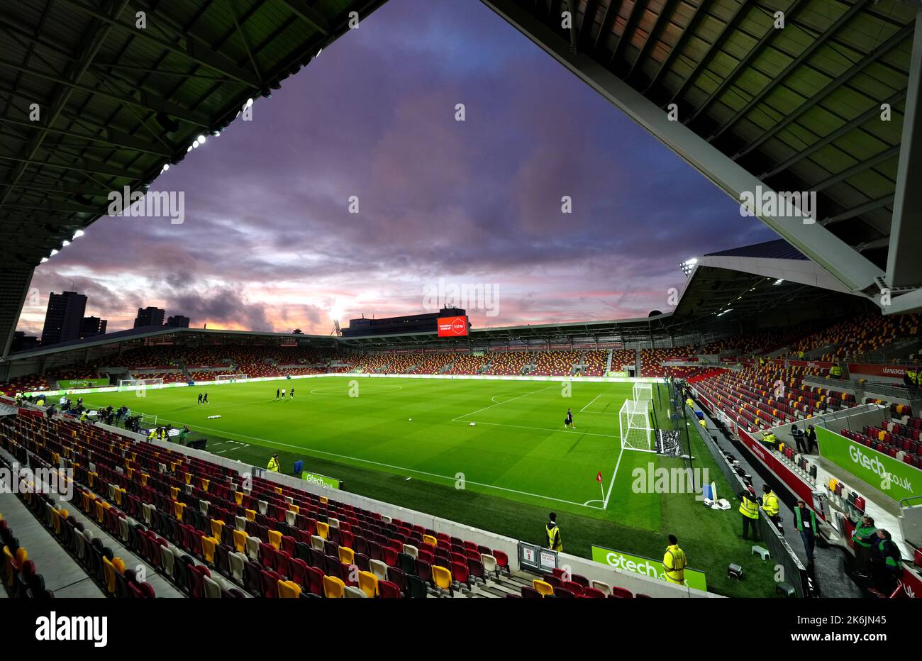 General view from inside the stadium before the Premier League match at ...