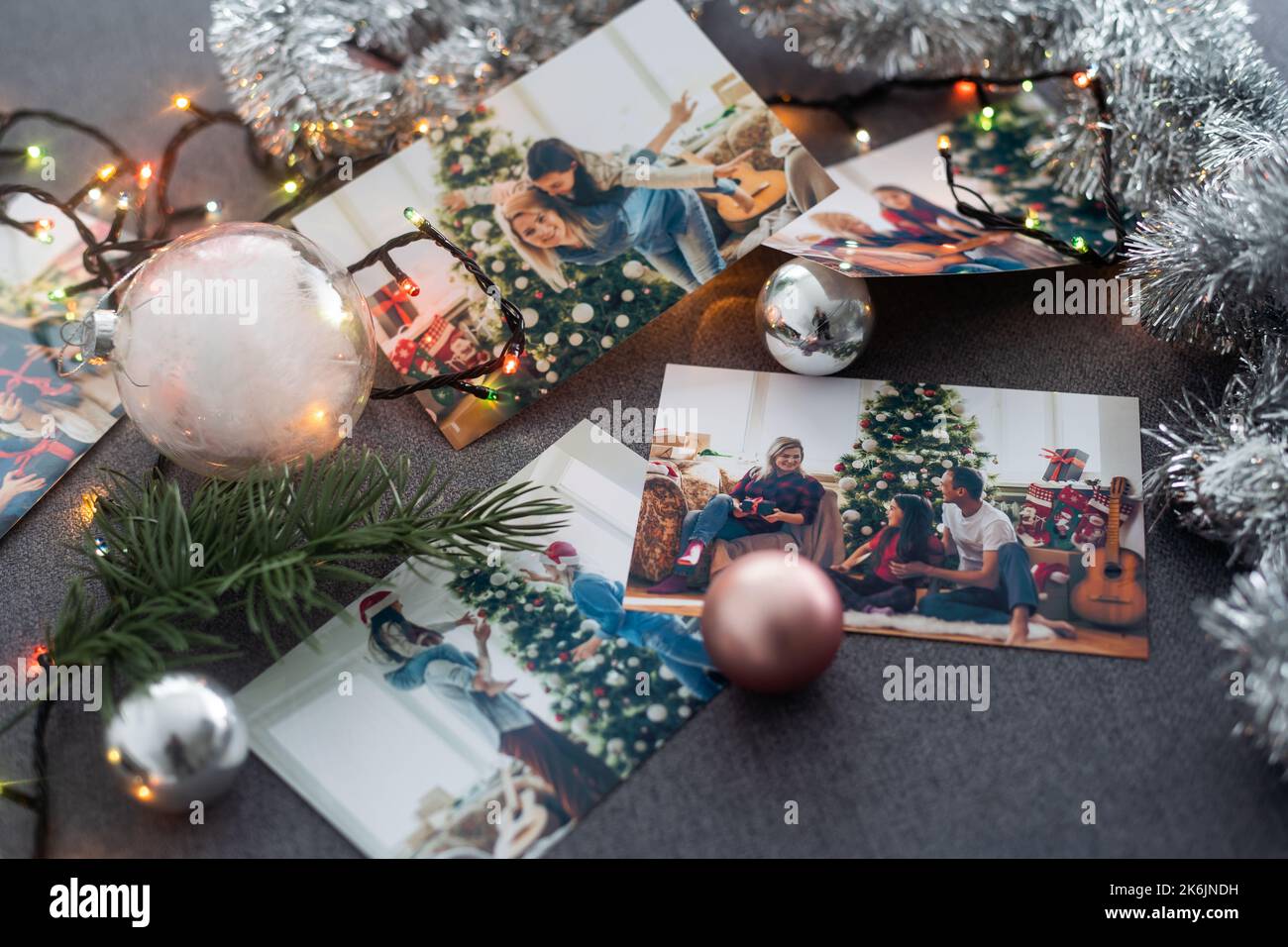 Christmas collage, Christmas photos and decor Stock Photo - Alamy