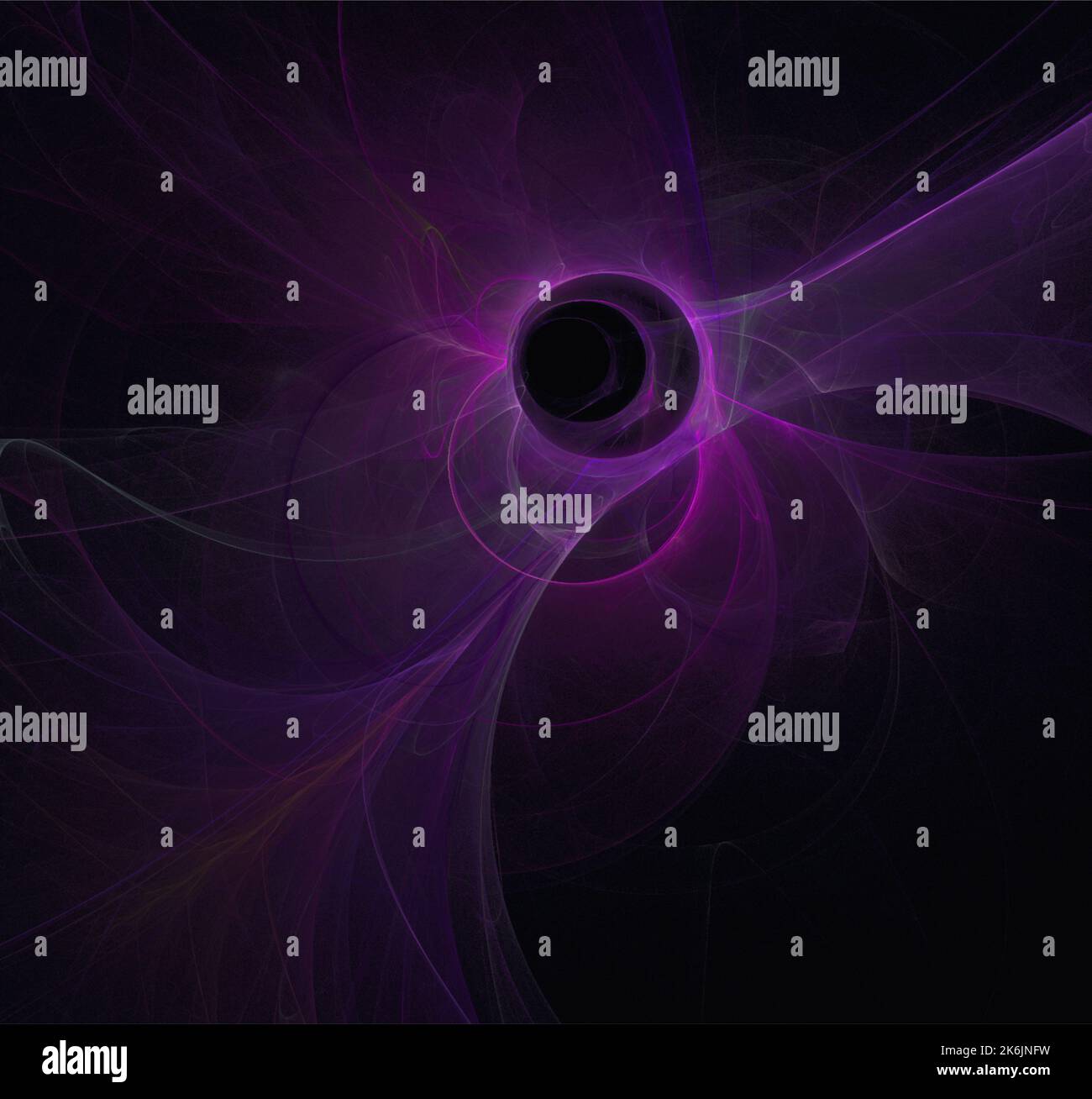 space fantasy illustration of purple planetary system on dark space ...