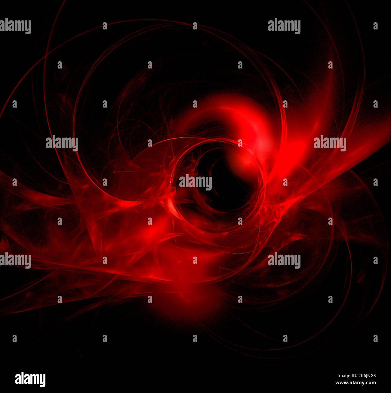 space fantasy illustration of red planetary system on dark space ...