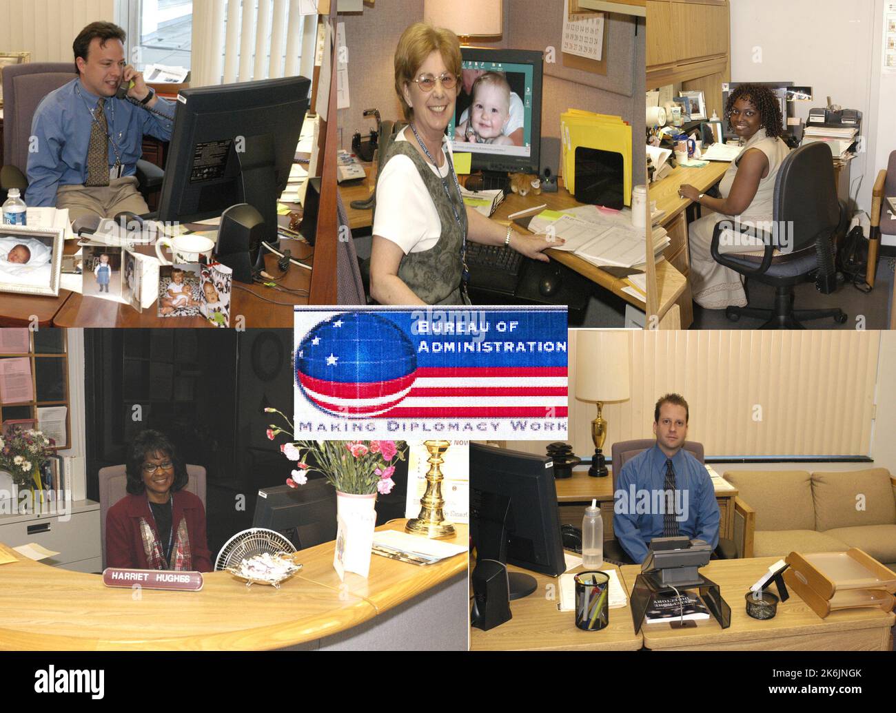 Photographic collages on "Bureau of Administration Making Diplomacy ...