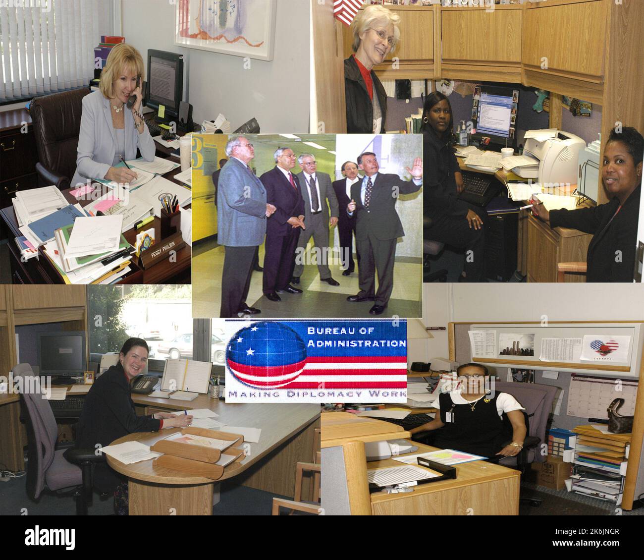 Photographic collages on "Bureau of Administration Making Diplomacy ...