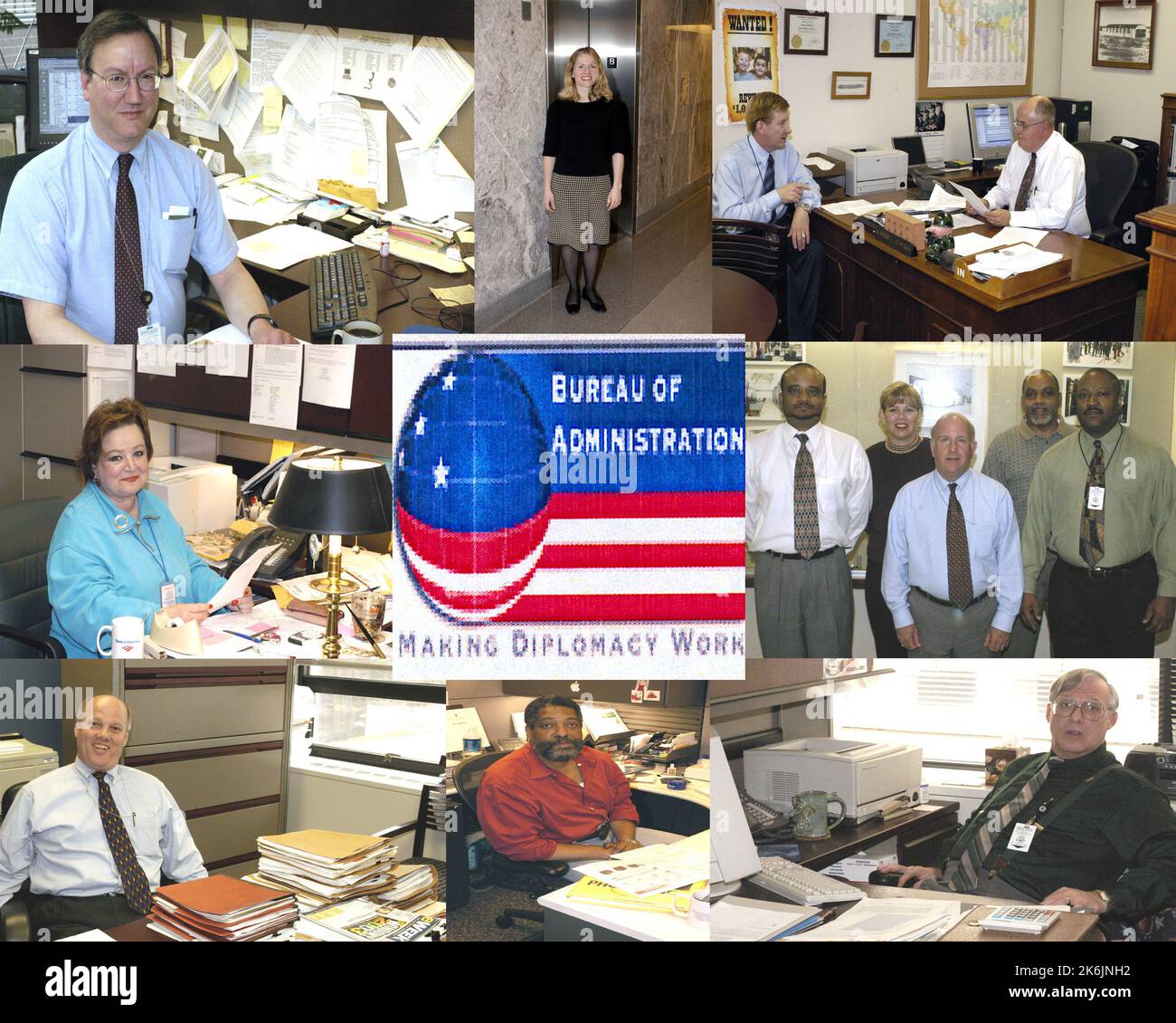 Photographic collages on "Bureau of Administration Making Diplomacy ...
