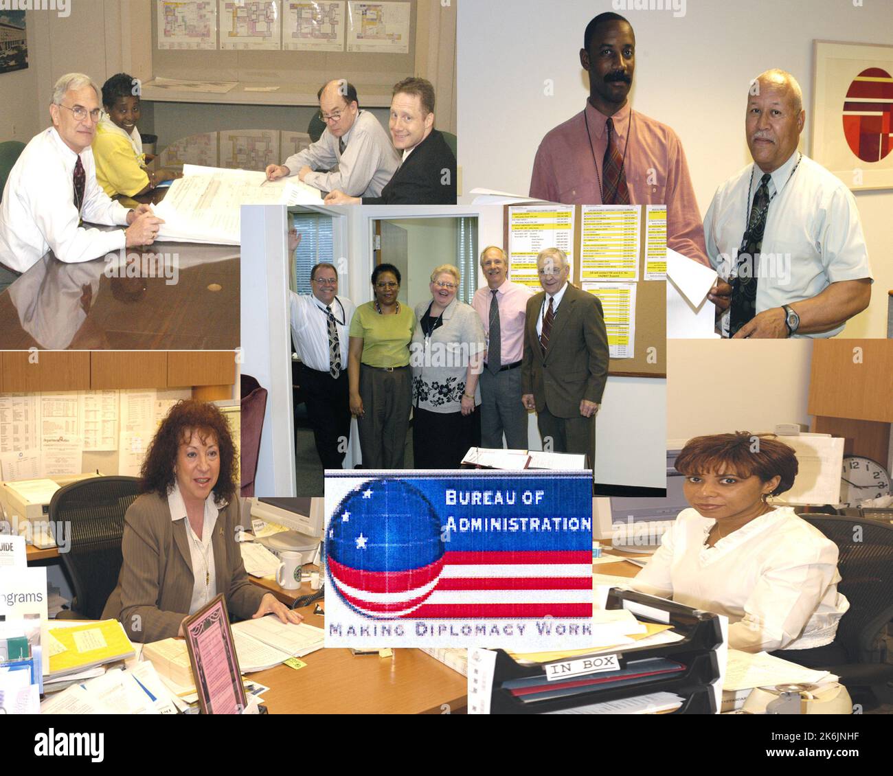 Photographic collages on "Bureau of Administration Making Diplomacy ...