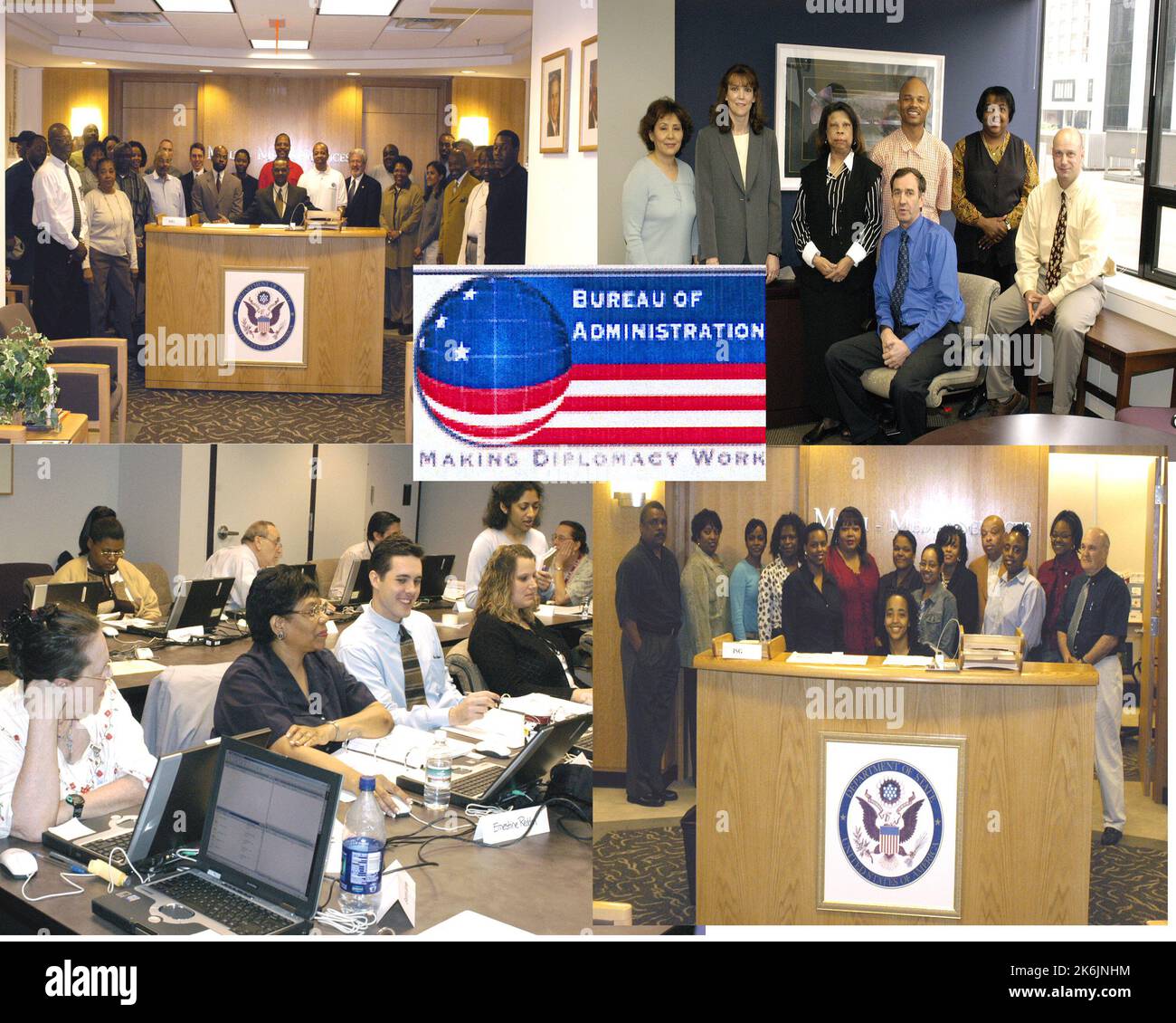 Photographic collages on "Bureau of Administration Making Diplomacy ...