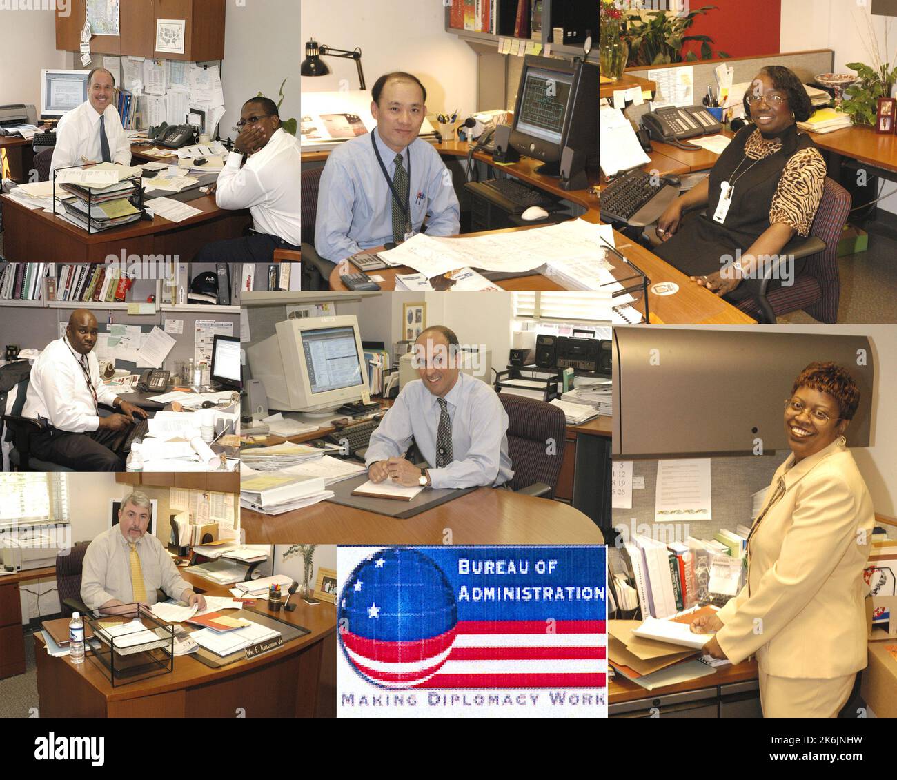 Photographic collages on "Bureau of Administration Making Diplomacy ...