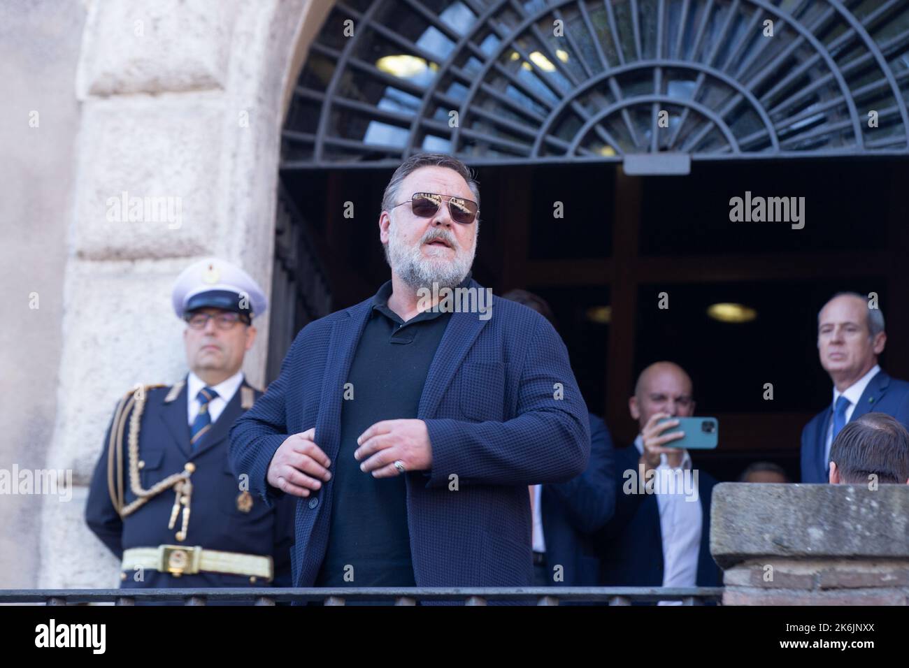 October 14, 2022, Rome, Italy: Actor Russell Crowe arrives at the ...