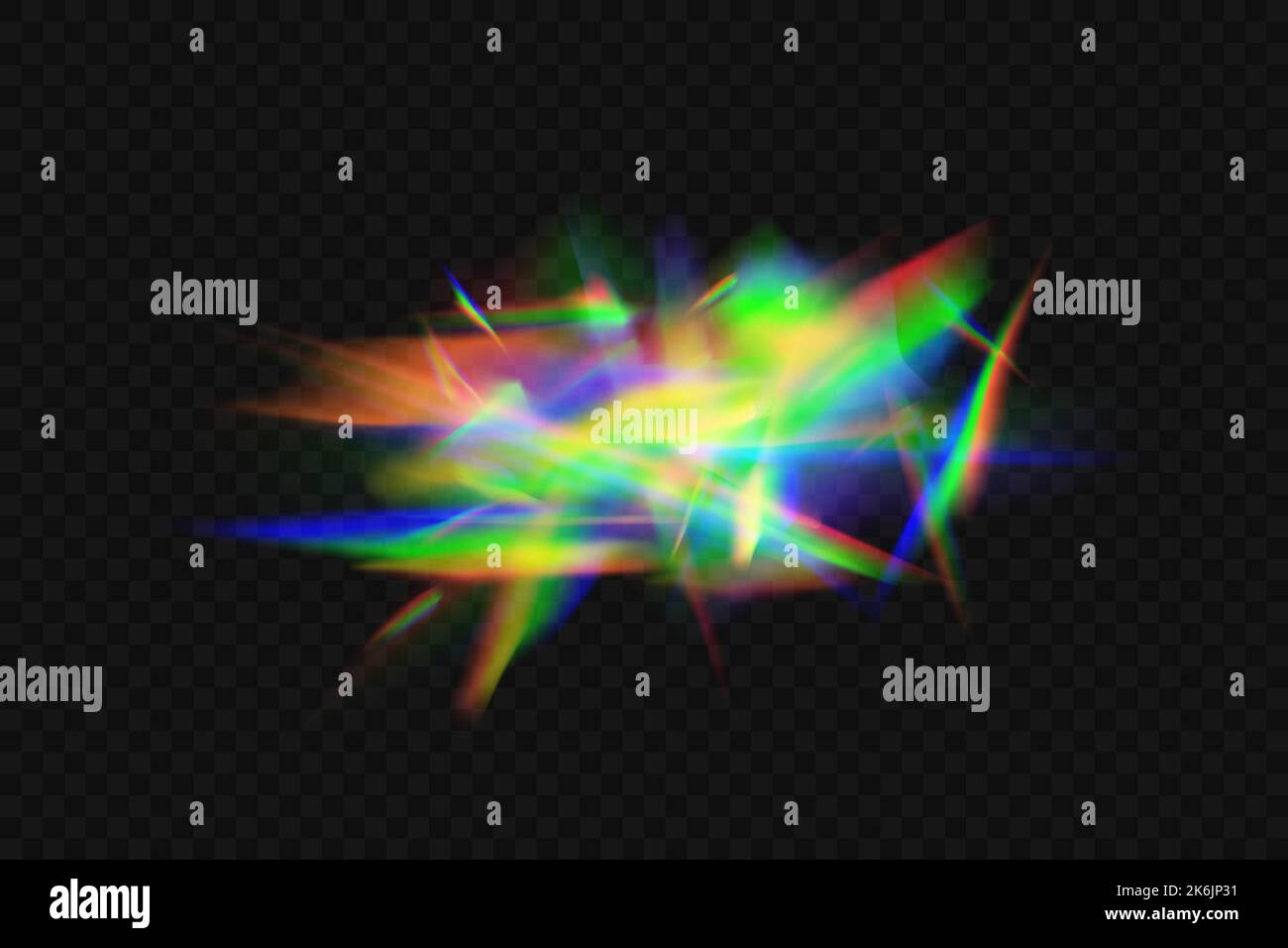 Crystal and jewelry, prism, glare. Rainbow glowing sparkles vector set ...