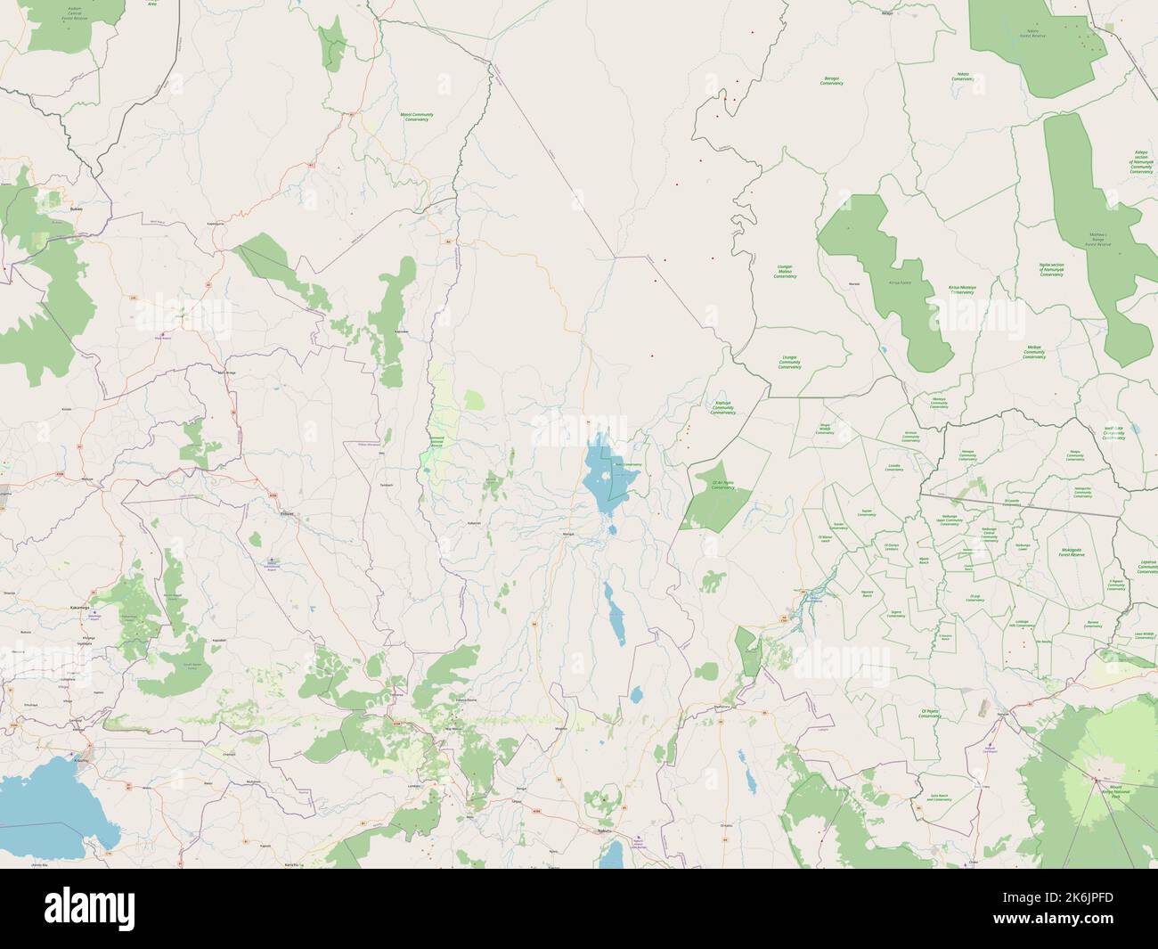 Baringo, county of Kenya. Open Street Map Stock Photo - Alamy