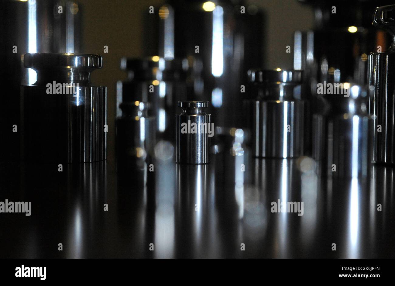 High precision steel weight measurements Stock Photo - Alamy