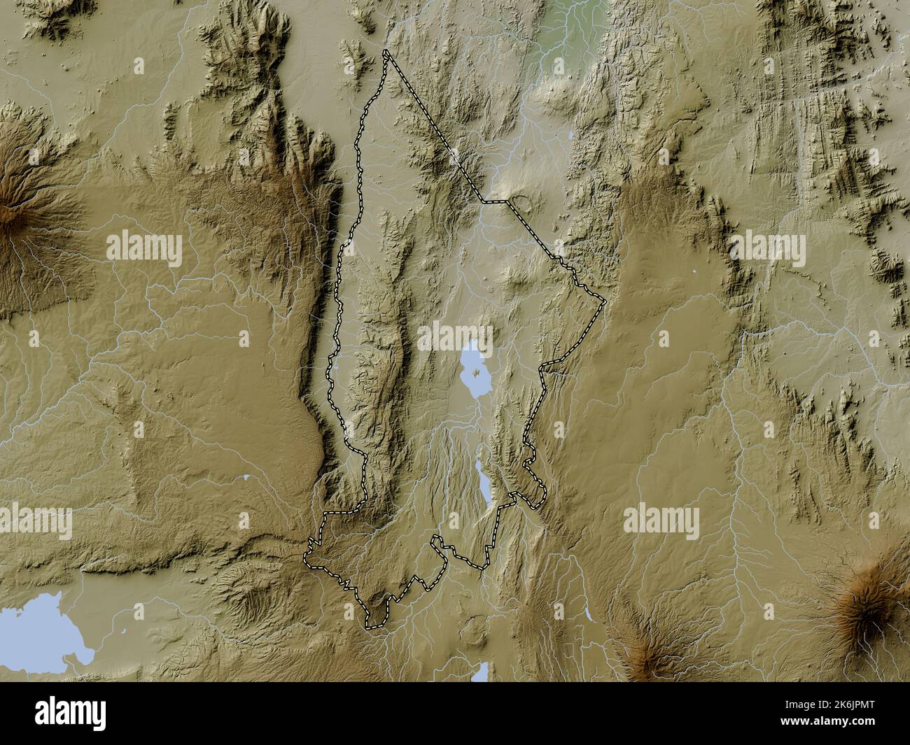 Baringo, county of Kenya. Elevation map colored in wiki style with ...
