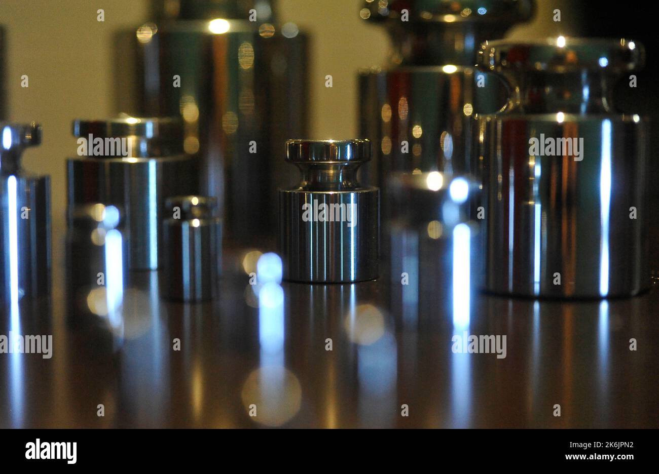 High precision steel weight measurements Stock Photo - Alamy