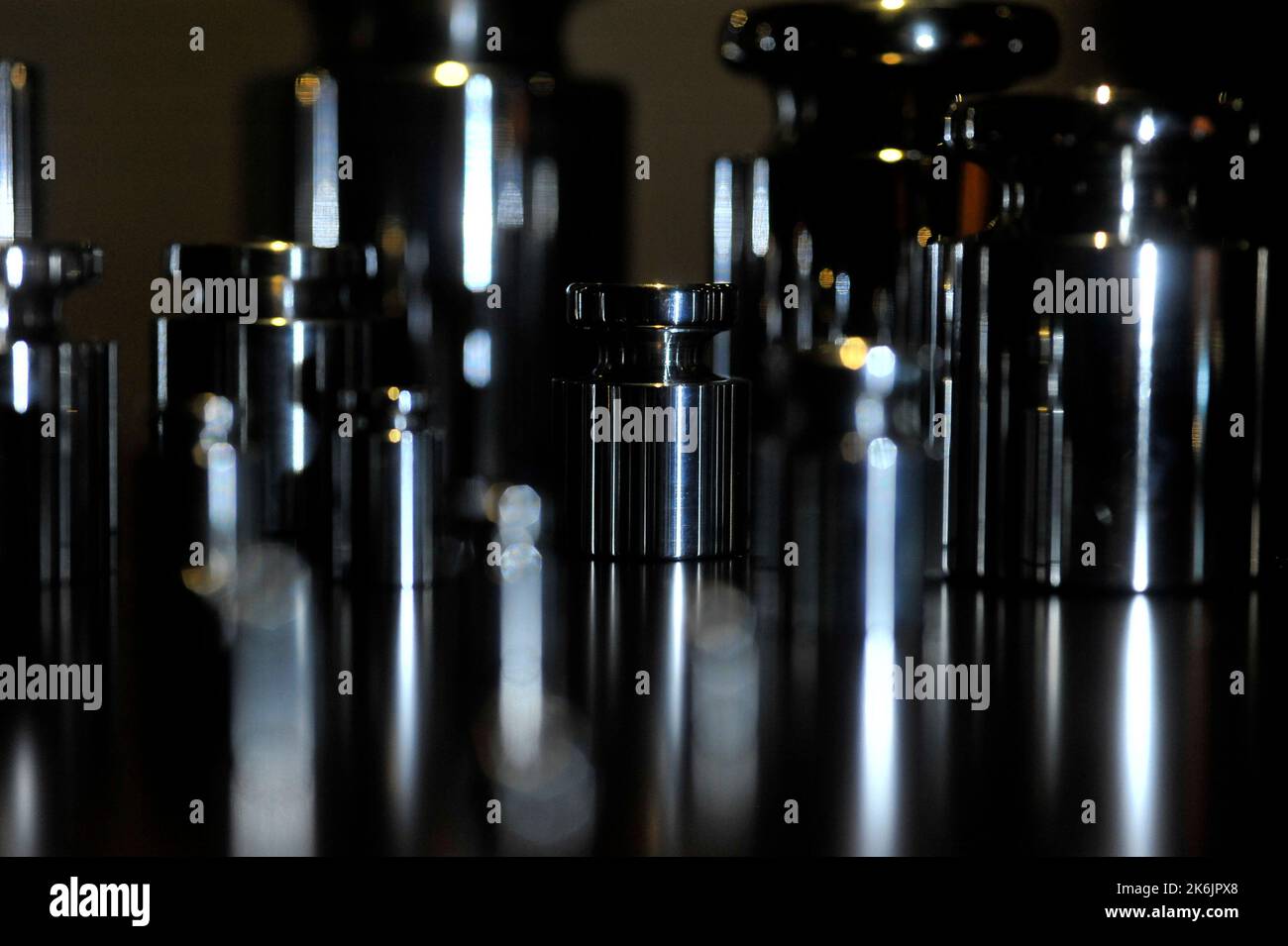High precision steel weight measurements Stock Photo - Alamy