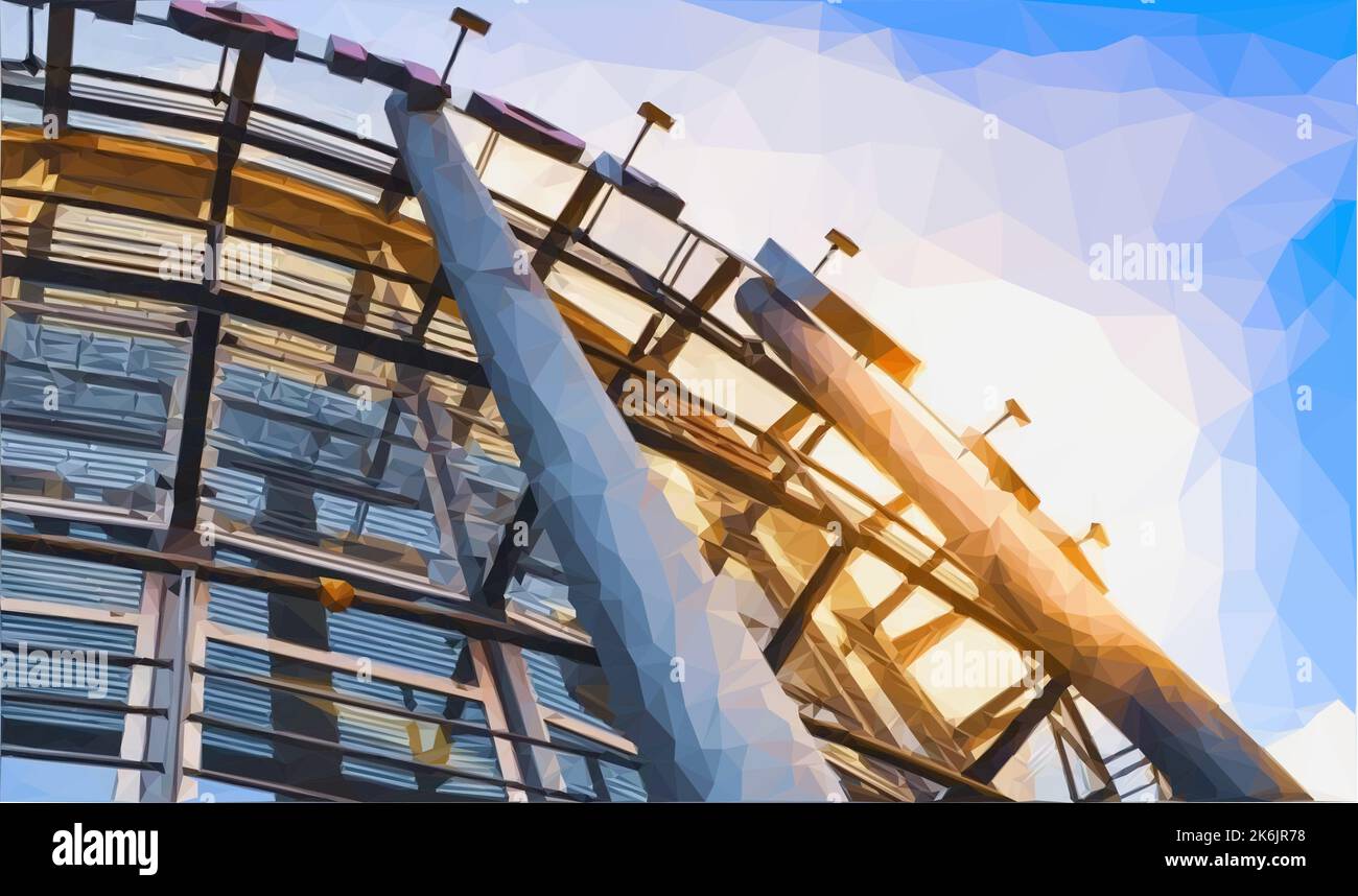 Architecture of a modern building. The Bughofcenter in Marsberg ...