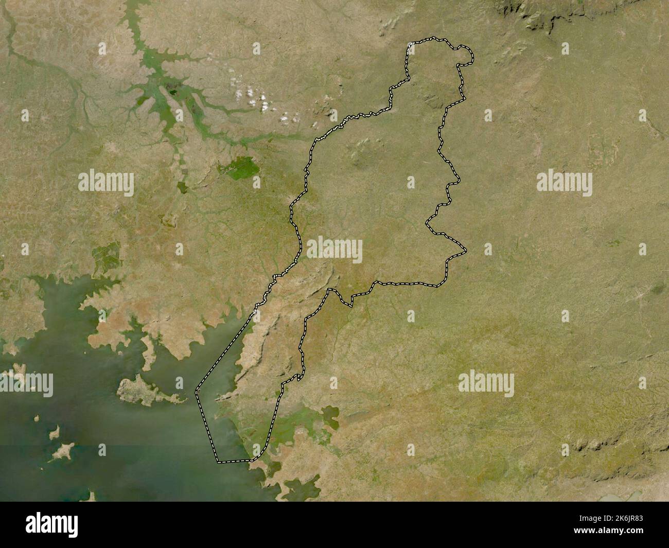 Busia, county of Kenya. Low resolution satellite map Stock Photo - Alamy