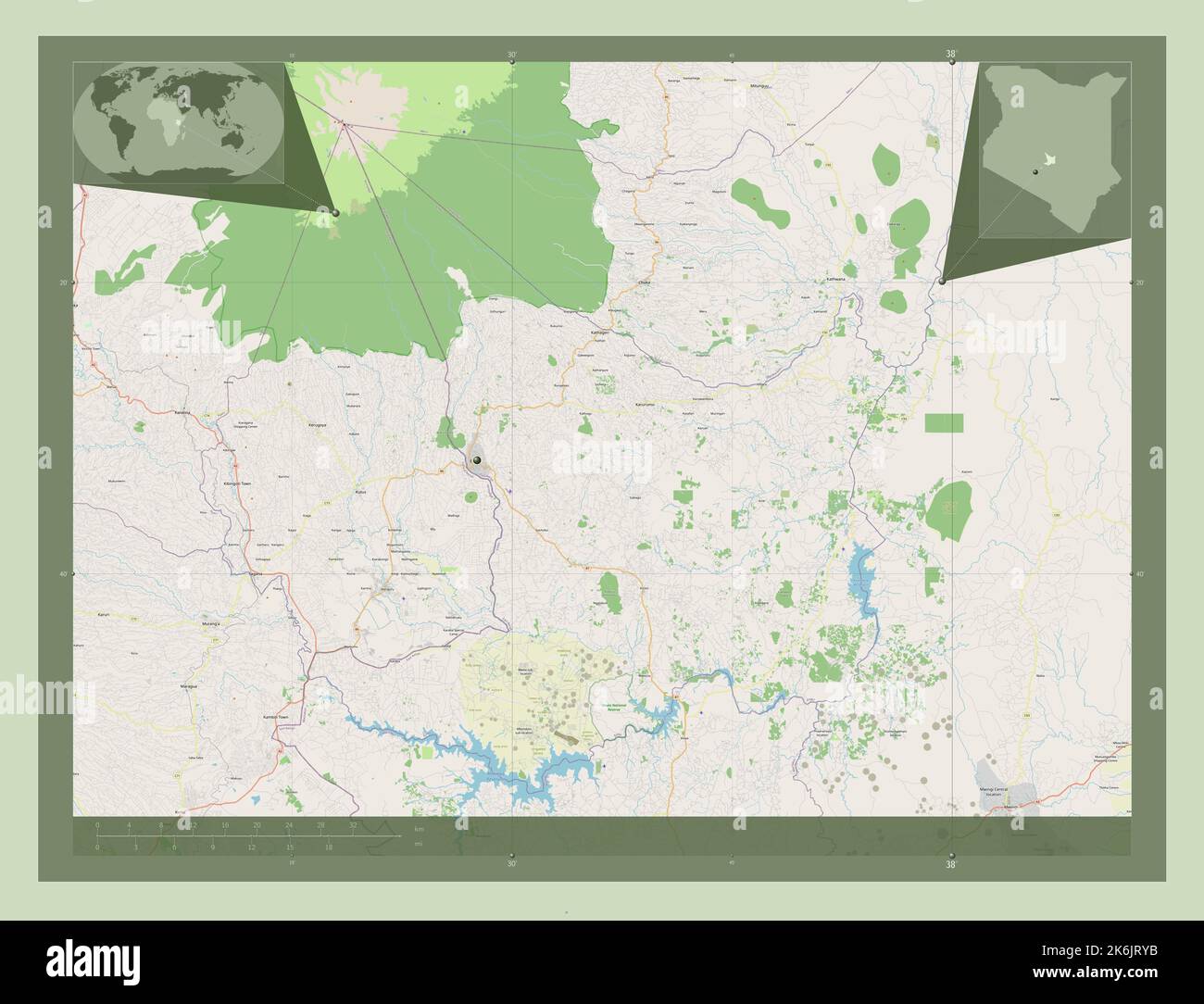 Embu location kenya administrative map hi-res stock photography and ...