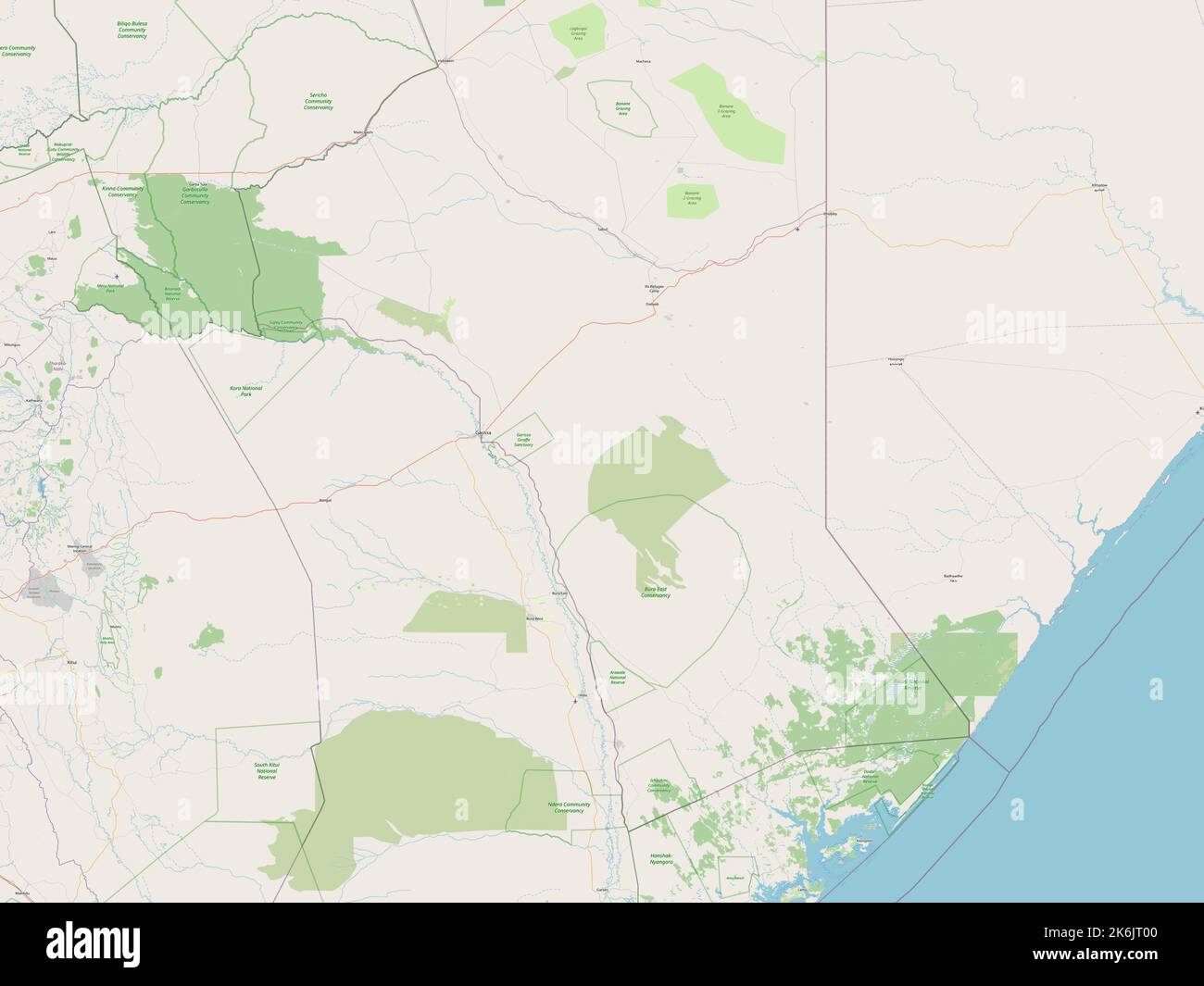 Garissa, county of Kenya. Open Street Map Stock Photo - Alamy