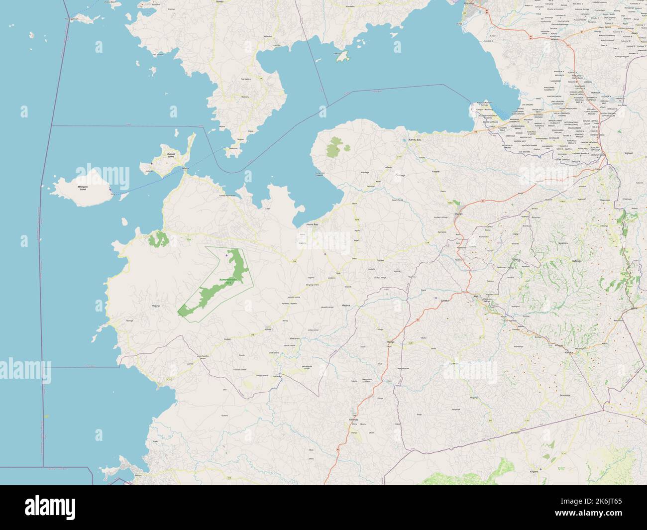 Homa Bay, county of Kenya. Open Street Map Stock Photo - Alamy